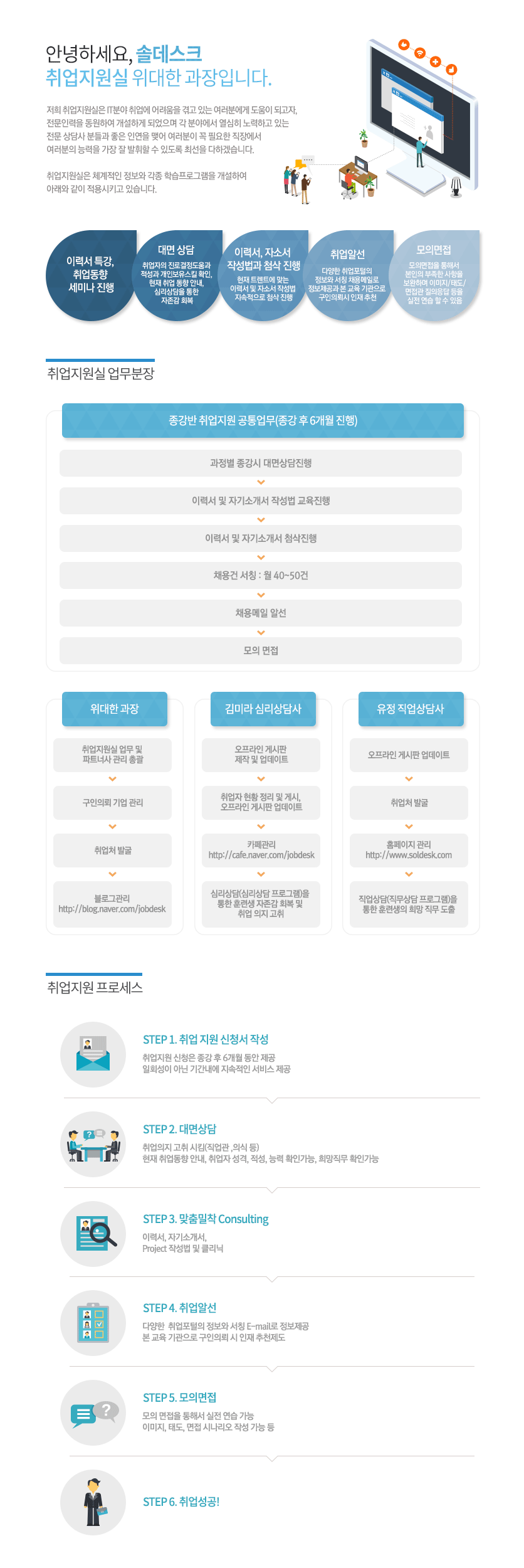 취업센터소개 취업센터 솔데스크학원 클라우드 Aws 국비지원 It교육 K디지털트레이닝 아마존